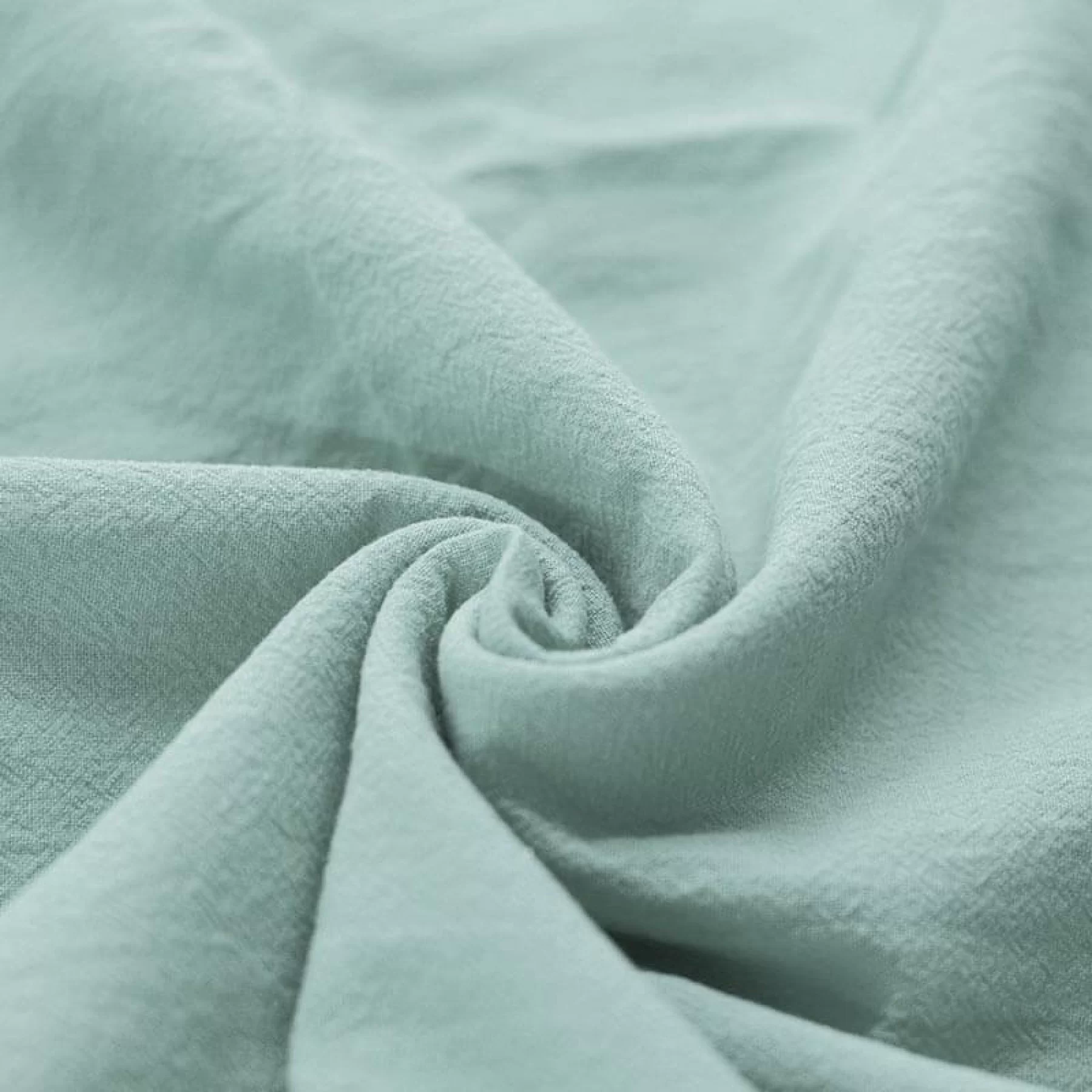 Washed Cotton Fabric Sea Green