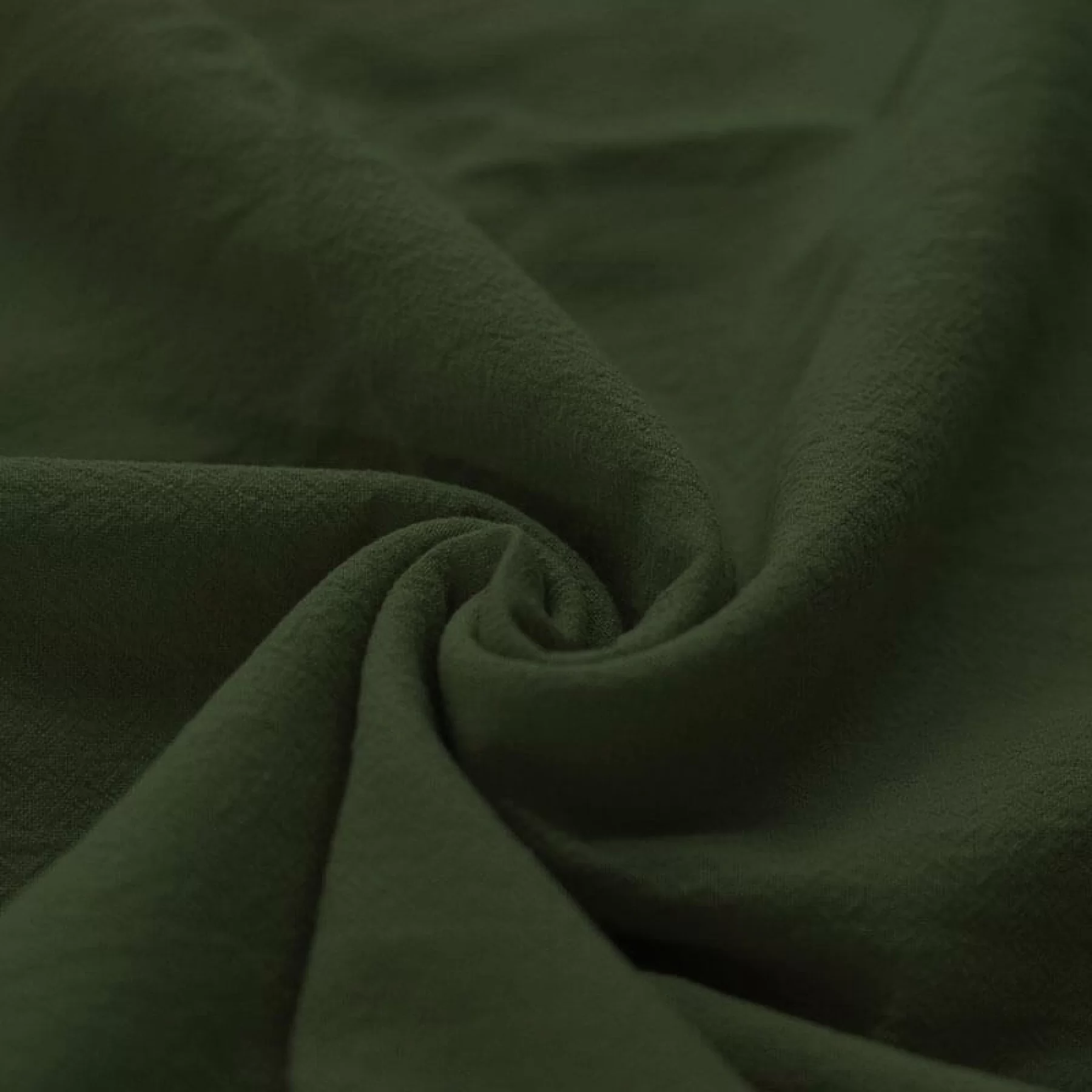 Washed Cotton Fabric Army Green