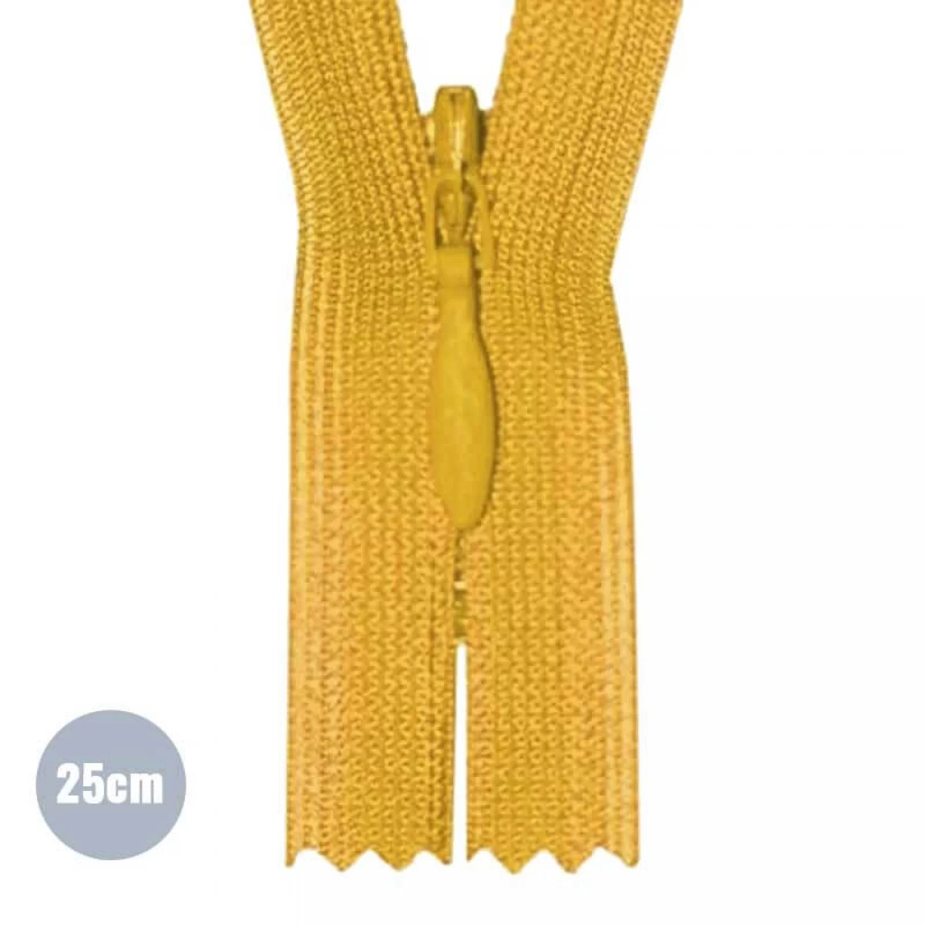Fermetures Éclair Invisible Ocre (846) YKK 25CM Non Séparable