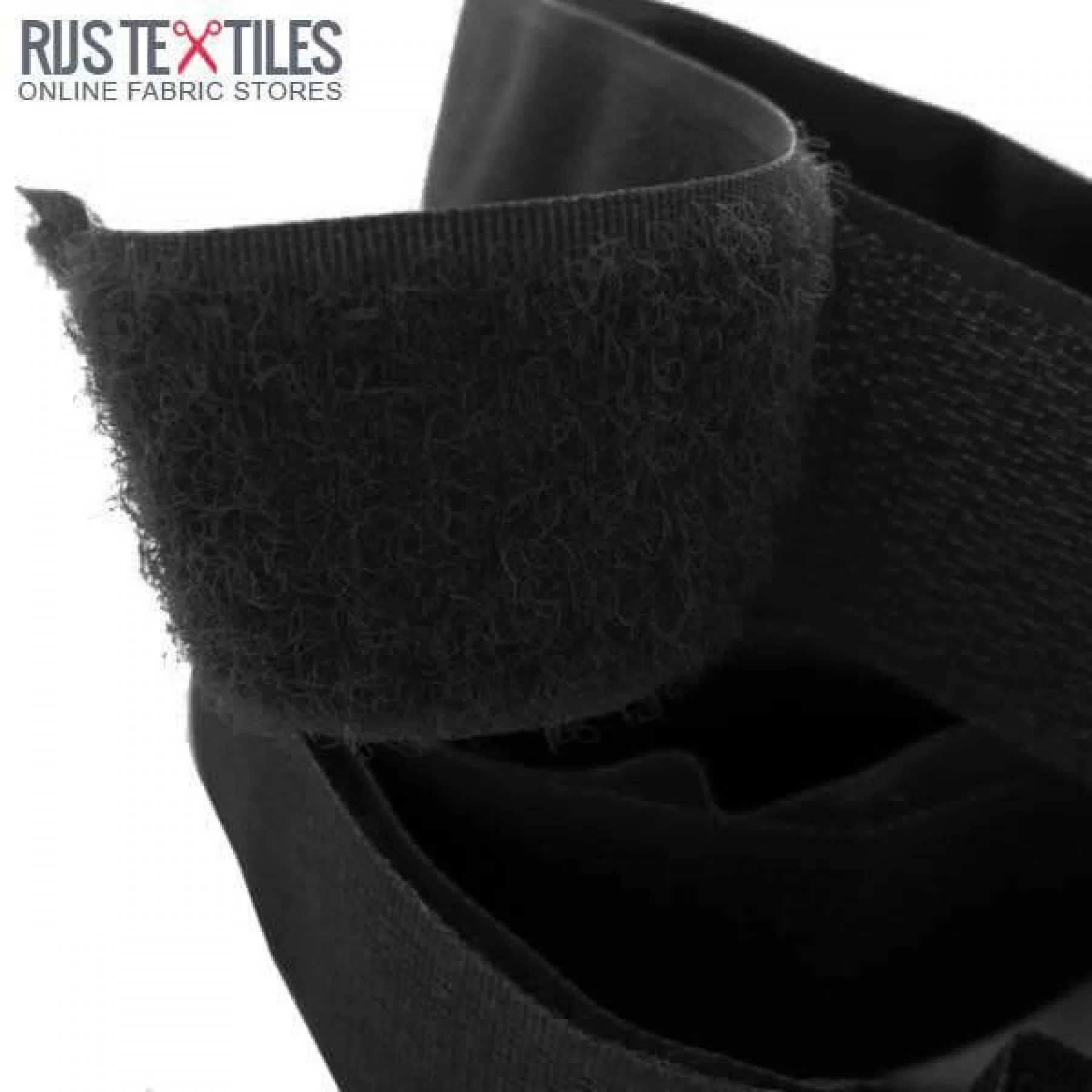 Buy sew in velcro ribbon black 20mm per 25 meter