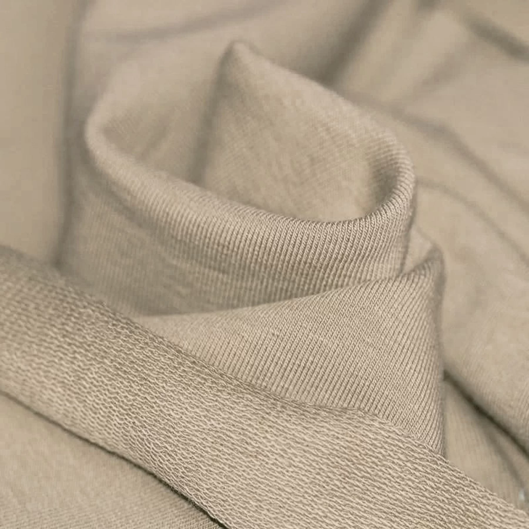 French Terry stoff dunkel beige kaufen? 40 Farben