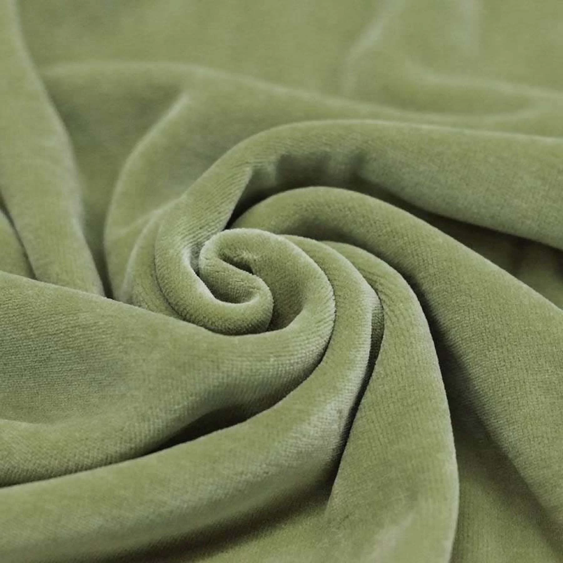 Nicky Velour Fabric Olive
