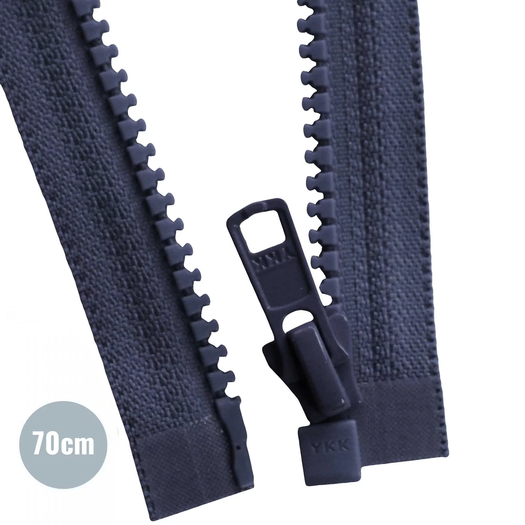 VISLON Divisible Zipper YKK Navy 70CM