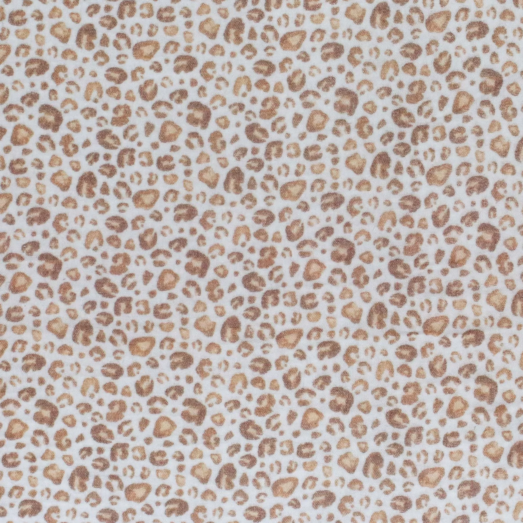 Tissu double gaze de coton avec "Imprimé Léopard" au mètre