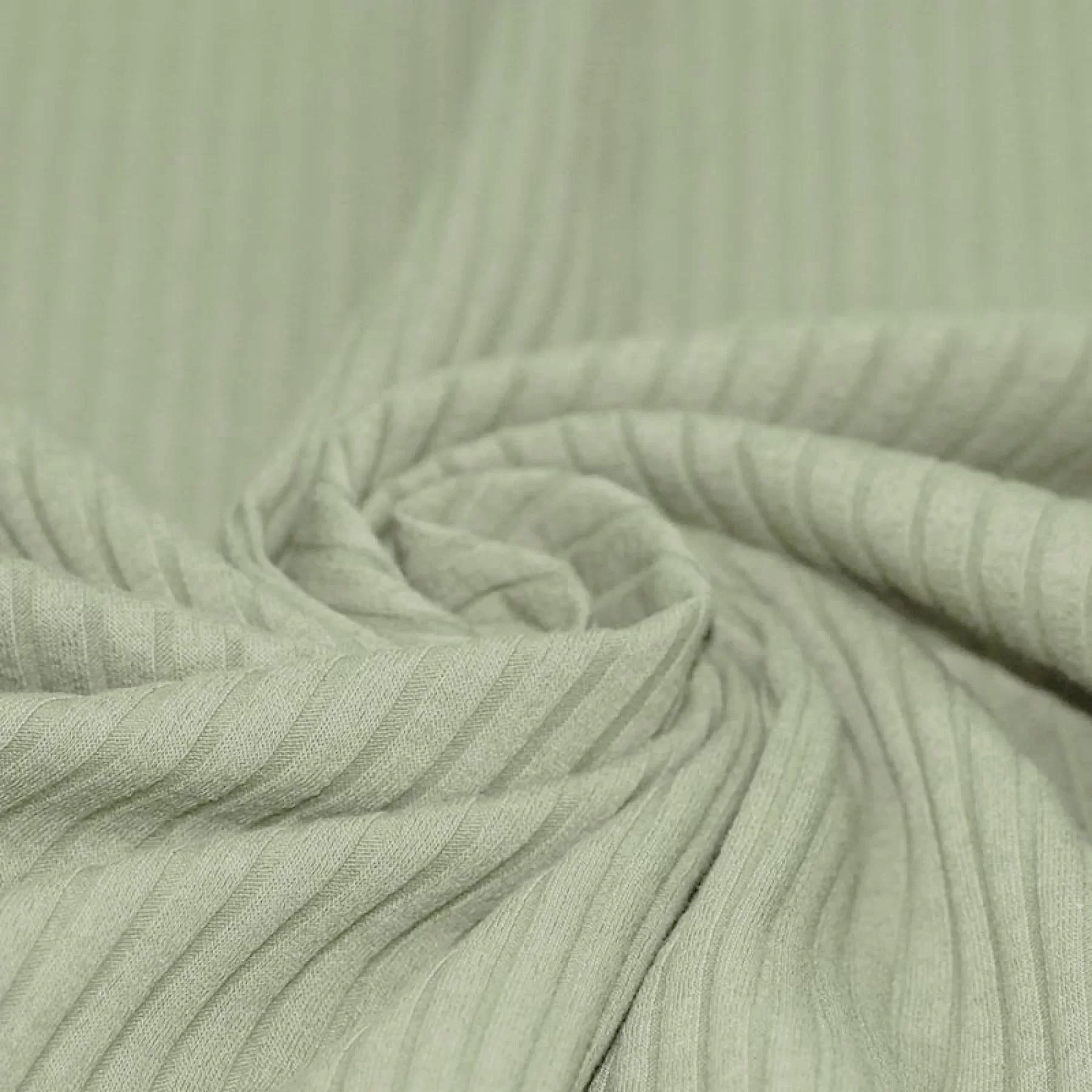 Wide drop needle rib fabric dusty green online. From € 5.25 p/m