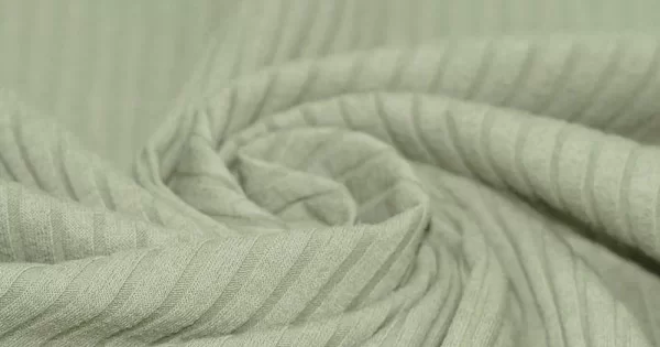 Wide drop needle rib fabric dusty green online. From € 5.25 p/m