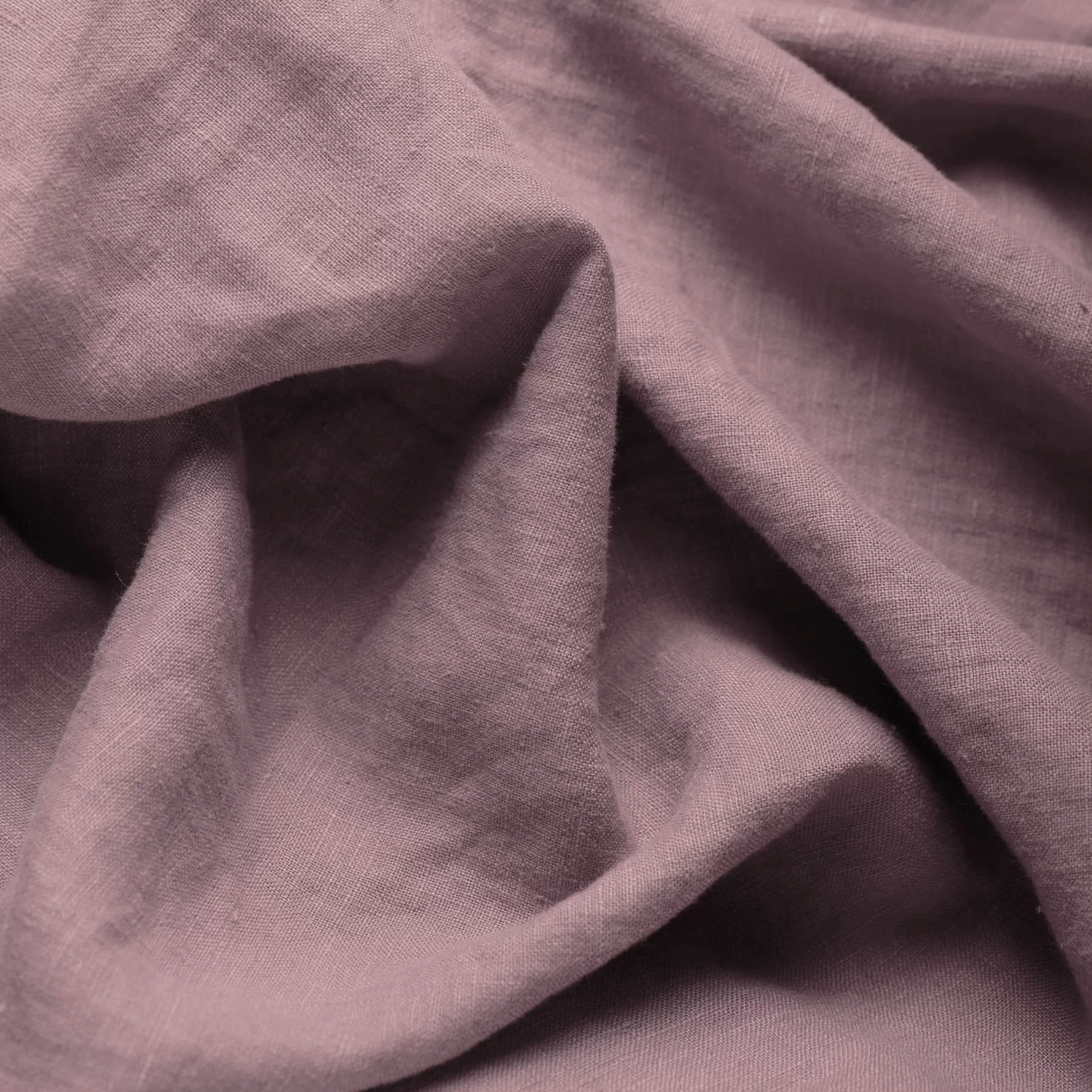 Fine Linen Fabric (Stone Washed) Old Mauve