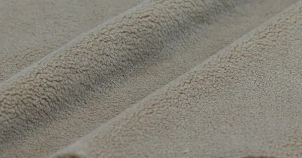 Teddy Fleece Doubleface Fabric Dark Beige