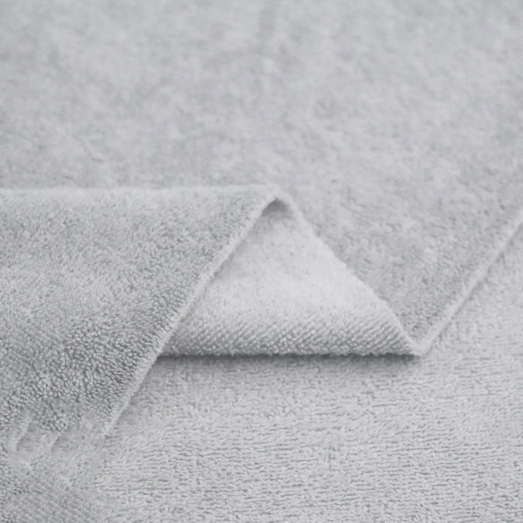 Double touch bamboo terry fabric silver grey. Buy from € 6.50 per meter