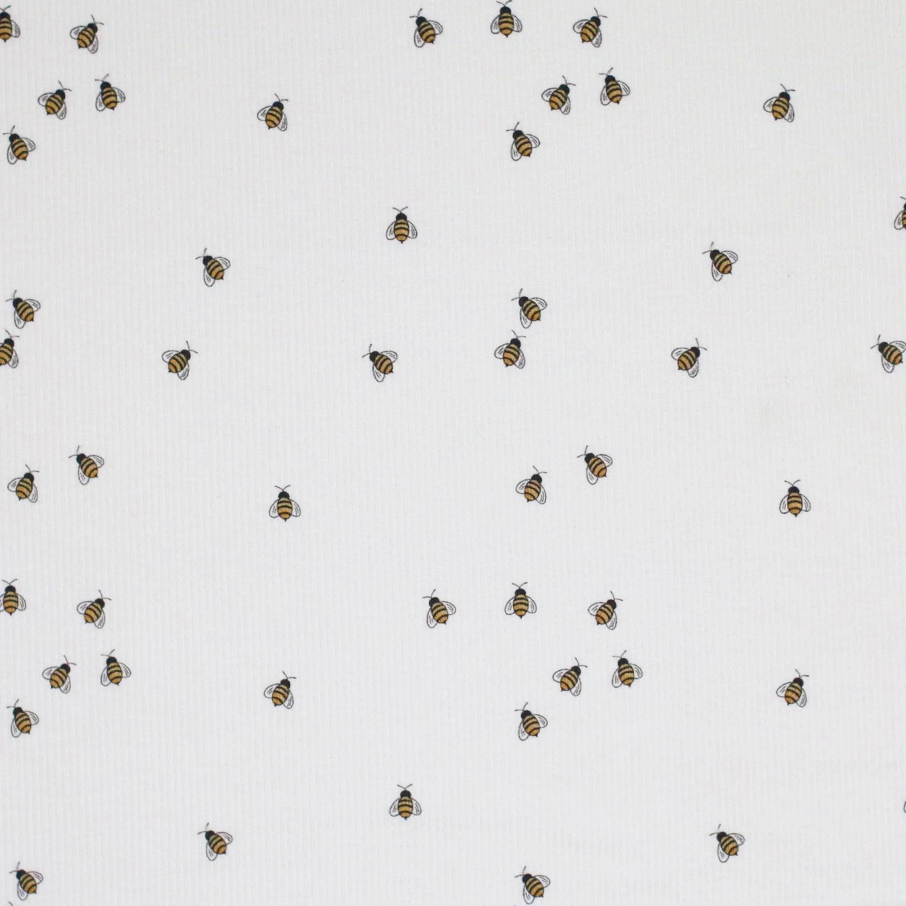 Rib Knit Jersey Fabric - Honey Bees