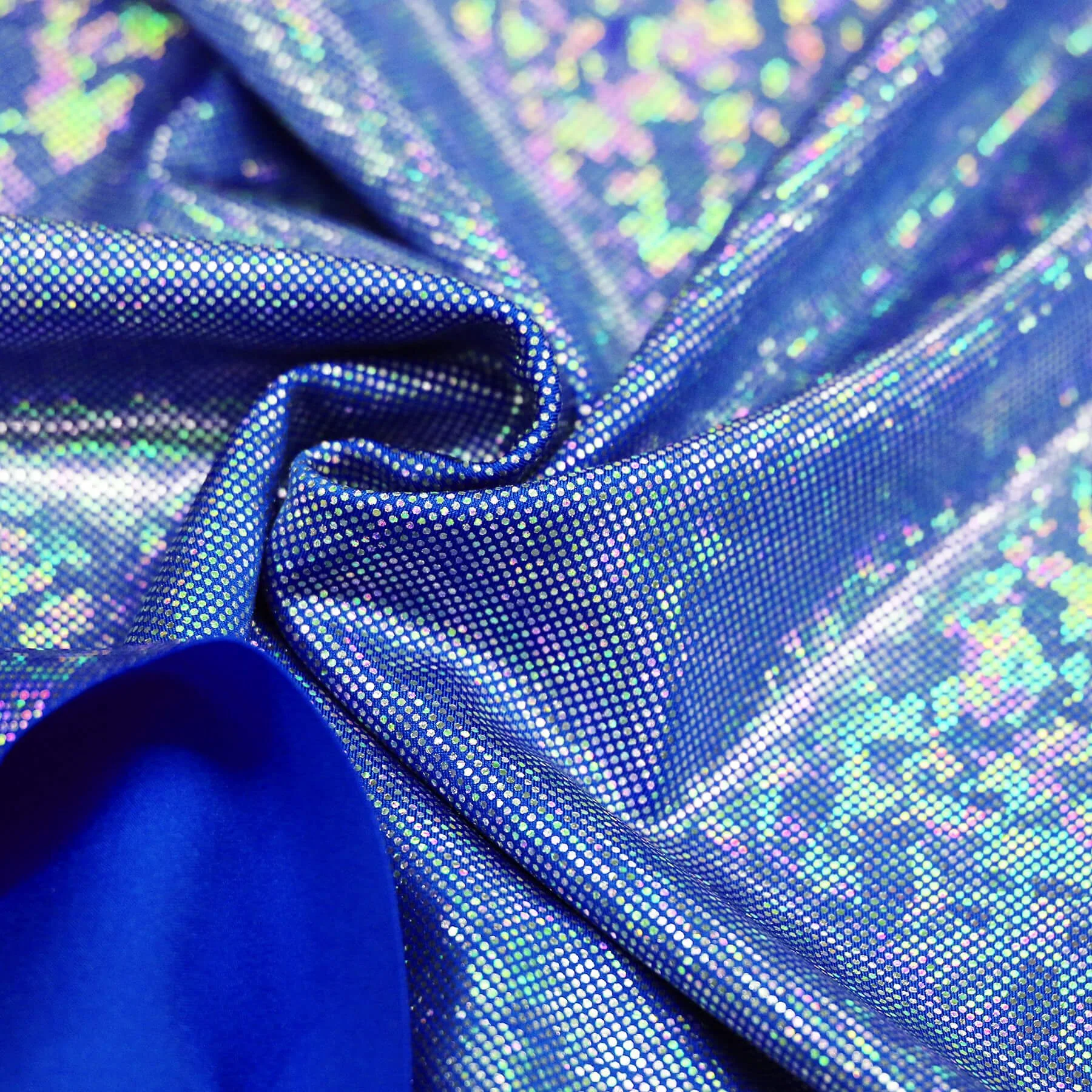 Hologram Lycra Fabric (Shattered Glass) Cobalt
