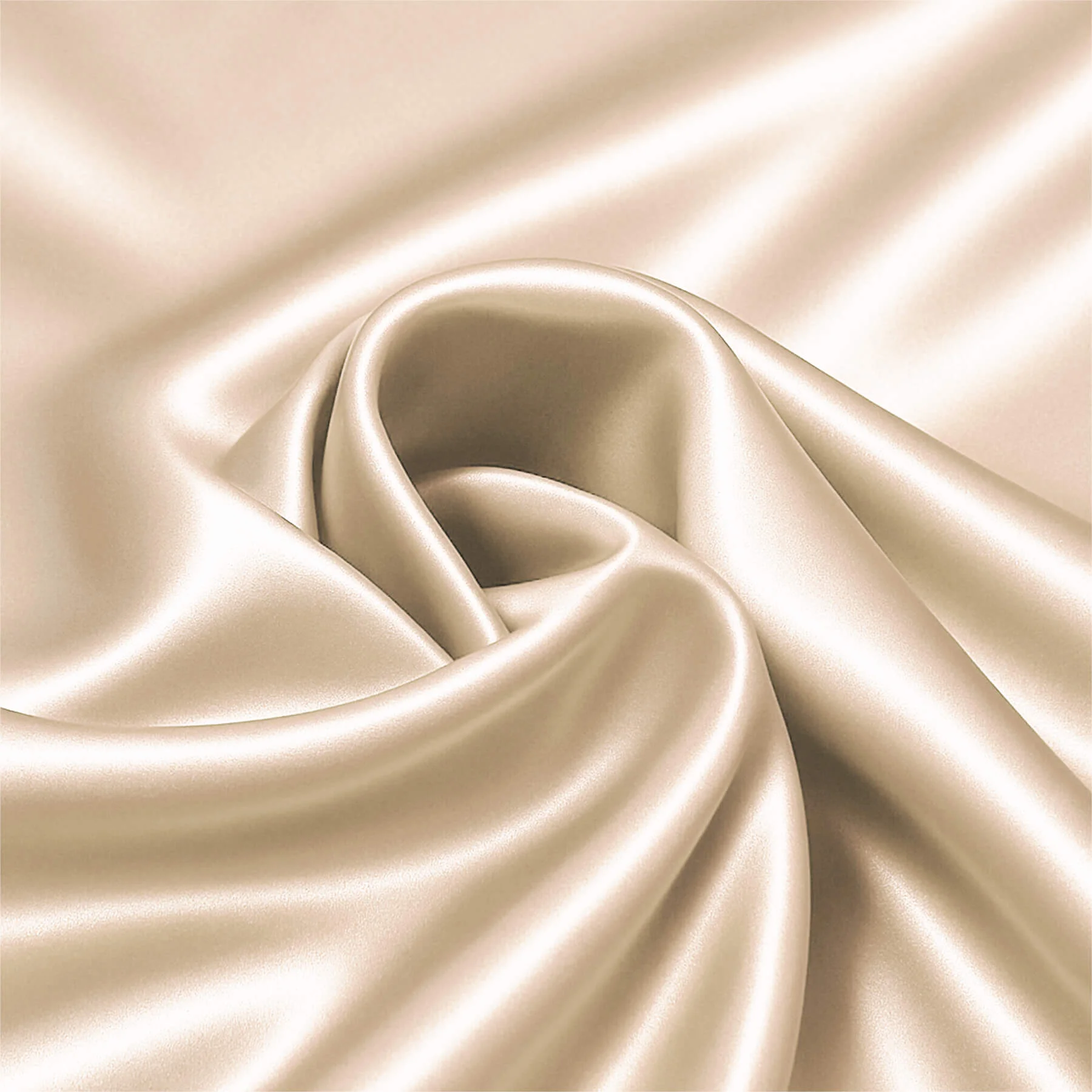 Tissu Satin Stretch Crème