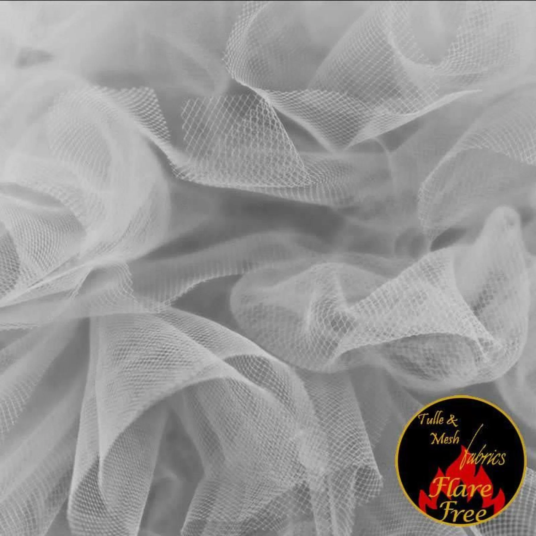 Tulle netting fabric Light (Silver) Grey 300cm from €2 per meter