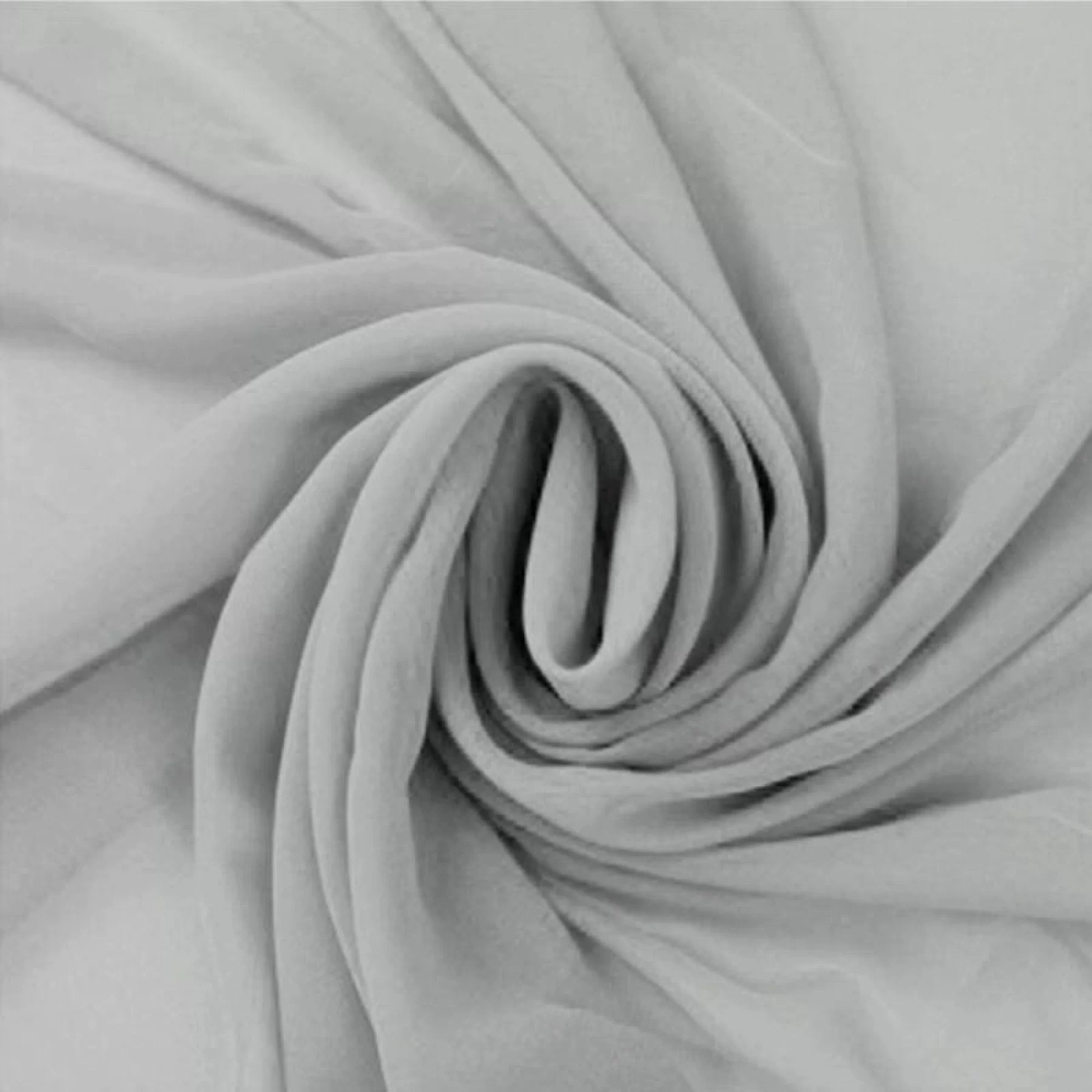 Chiffon fabric light grey per meter. Buy cheap online