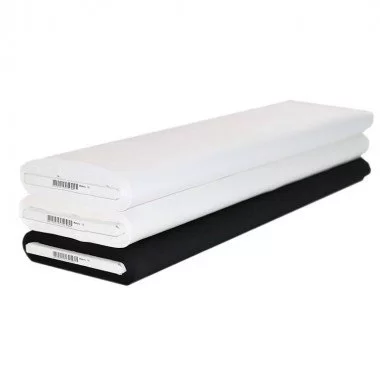 Popeline De Coton Noir, Blanc Et Écru 15 Mètre Paquet