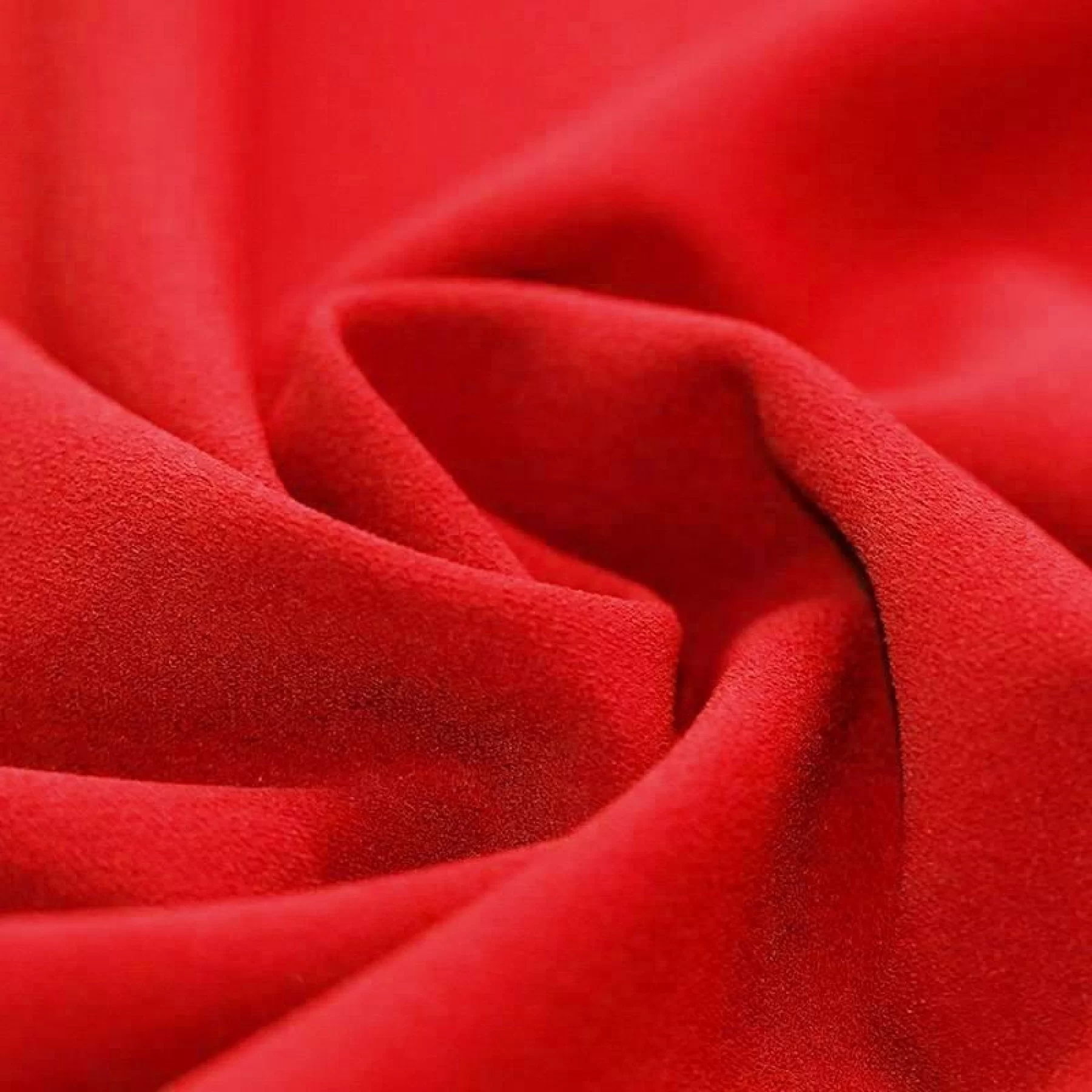 Scuba crepe knit fabric red per meter.