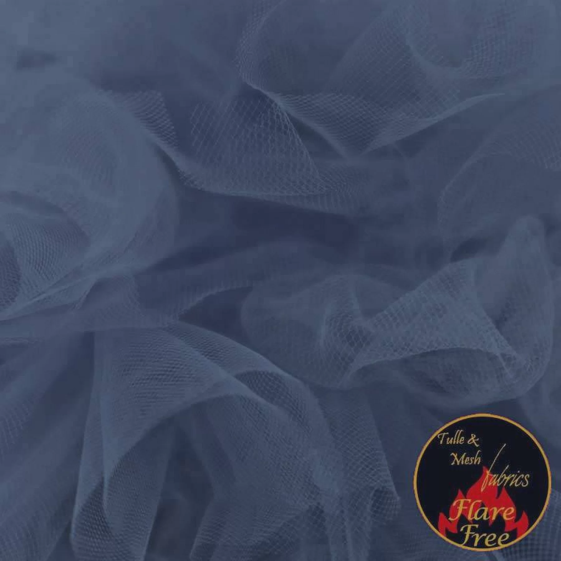 Tulle netting fabric dark jeans 300cm from €2 per metre